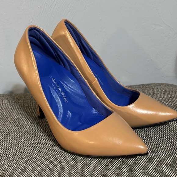 Antonia Saint | Shoes | Antonia Saint Classic Nude Leather High Heels ...